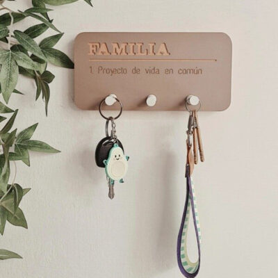 Portallaves De Madera Familia - COMPRA En Cactuz Deco Diseño